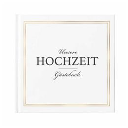 bigdaygraphix Notizbuch Eleganzquadrat 22x22cm: Leeres Gästebuch