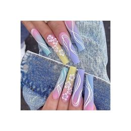 AUKUU Kunstfingernägel Xiaohua Xiaohua Wearable Nails Fertige tragbare Nail Art