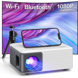 AKIYO WiFi Bluetooth 1080P Unterstützung Heimkino Portabler Projektor (120 lm