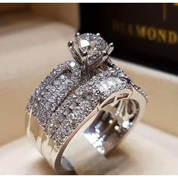 AquaBreeze Partnerring Paar Ringe Modes chmuck 925 Silber (Schimmernder Vollschliff Zirkonia Diamant Ring)