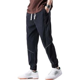 FIDDY Loungehose Sommer Knöchel Länge Hosen Männer Dünne Kordelzug Jogging Sport