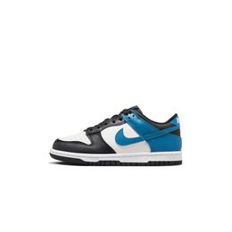 Schuhe Nike Dunk Low Weiß/Schwarz/Blau Kind - DH9765-104 4Y