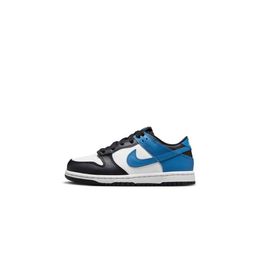 Schuhe Nike Dunk Low Weiß/Schwarz/Blau Kind - DH9756-104 10.5C