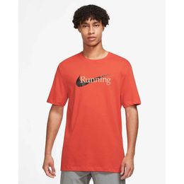 Lauf-T-Shirt Nike Dri-FIT Rot für Mann - CW0945-633 L