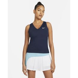 Tennis-Top Nike NikeCourt Dunkelblau für Frau - CV4784-451 S