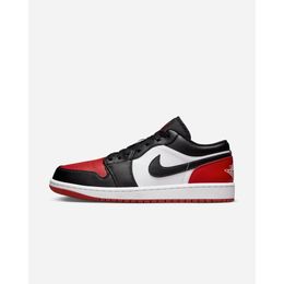 Schuhe Nike Air Jordan 1 Low Weiß/Schwarz/Rot Herren - 553558-161 10.5