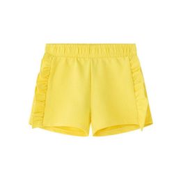 suebidou Shorts Gelbe Sommershorts für Mädchen mit Rüschen kurze Hose