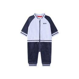 BOSS Jogginganzug BOSS Baby Jogginganzug Overall hellblau Samt mit Logo 6-18 Monate