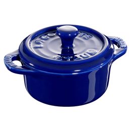 Staub Ceramique Mini Cocotte 10 cm, rund, Dunkelblau, Keramik