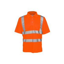 Consorte Funktionsshirt Funktionsshirt Warnshirt Warnschutz Polo-Shirt Kurzarm orange