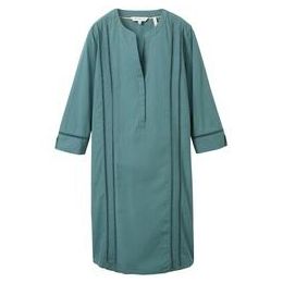 Tom Tailor Damen Kleid mit TENCELTM Lyocell, grün, Uni, Gr. 36