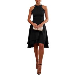 ZWY Cocktailkleid Elegantes Damen-Kleid mit Neckholder