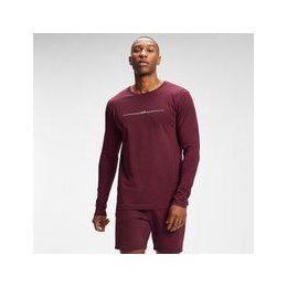 MP Herren Mini Mark Grafik Langarm T-Shirt — Merlot - XXS