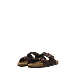 Tom Tailor Herren Leder-Sandalen, braun, Uni, Gr. 42