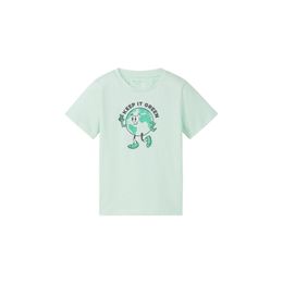 Tom Tailor Jungen T-Shirt mit Motivprint, grün, Motivprint, Gr. 92/98