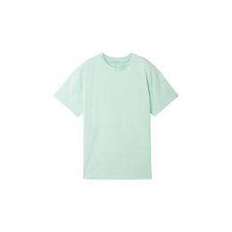 Tom Tailor Jungen T-Shirt mit Bio-Baumwolle, grün, Uni, Gr. 140