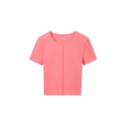 Tom Tailor Mädchen Cropped T-Shirt, rosa, Uni, Gr. 164