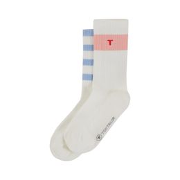 Tom Tailor Damen Socken im 2er-Set, rosa, Blockstreifen, Gr. 35-38