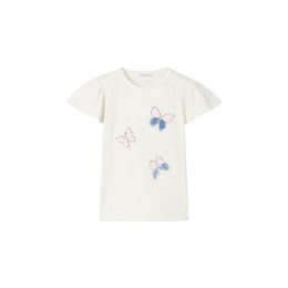Tom Tailor Mädchen T-Shirt mit Bio-Baumwolle, weiß, Print, Gr. 92/98