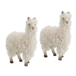 buttinette Woll-Alpakas, weiß, 7 x 9,5 cm, 2 Stück