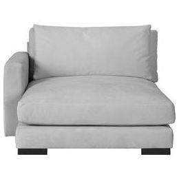 Recamiere LeGer Home by Lena Gercke "Tvinna, wahlweise links oder rechts bestellbar" Sofas Gr. B/H/T: 102cm x 76cm x 151cm, Samtoptik, Recamiere links, grau (hellgrau)