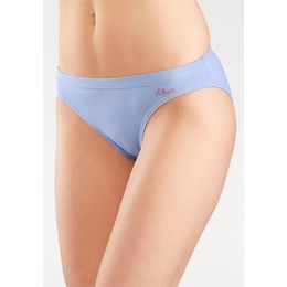 s.Oliver Bikinislip blaufarben Gr. 32/34 (S). Mit Logodruck. Nachhaltig.