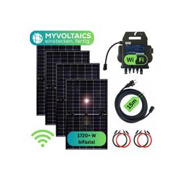 MYVOLTAICS MyBasic 1760+ Watt Balkonkraftwerk Steckerfertig Komplettset bifazial neuester Hoymiles WIFI WR 800W WLAN & App