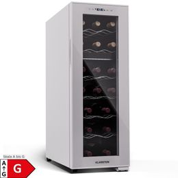 Klarstein Shiraz 18 Duo Weinkühlschrank 2 Zonen 53L/18 Flaschen 5-18 °C Touch Weiß 18 Flaschen 2 Kühlzonen