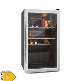 Klarstein Beersafe XXL K&uuml;hlschrank 80 Liter 3 B&ouml;den Panoramaglast&uuml;r Edelstahl Silber 80 Liter