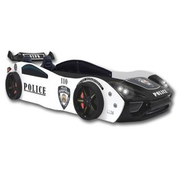 Autobett "Police" + Sportsitze Spielbett f&uuml;r Kinder 90x200 inkl. Lattenrost