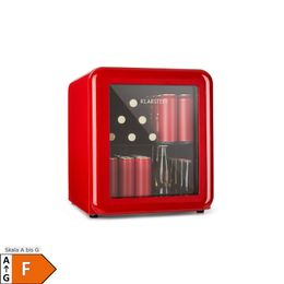 Klarstein PopLife Getränkekühler Kühlschrank 0-10°C Retro-Design Rot 48 Liter