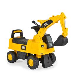 Moni Kinder Rutschfahrzeug Bagger CAT Excavator 662 Schaufel, Staufach, Musik gelb