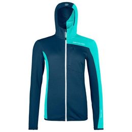 Ortovox - Women's Fleece Light Grid Hooded Jacket - Fleecejacke Gr L blau