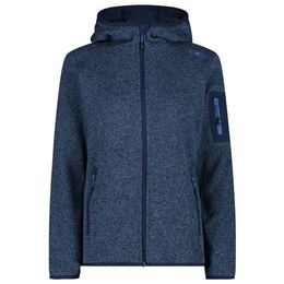 CMP - Women's Jacket Fix Hood Jacquard Knitted 3H19826 - Fleecejacke Gr 36 blau