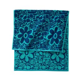 bonprix Handtuch mit Jacquard-Blumen Design