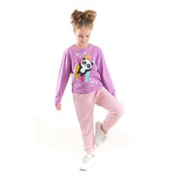 Denokids 2tlg. Outfit "Rainbow Panda" in Lila - 98