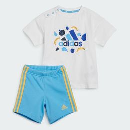 Adidas Essentials Allover Print Kids T-Shirt Set