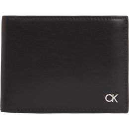 Calvin Klein Brieftasche, Leder, Emblem, für Herren, schwarz
