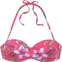 Lascana Malia Bandeau-Bikini, Neckholder, exotisch, für Damen, pink, 36C