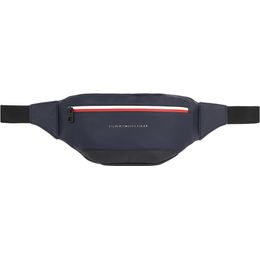 Tommy Hilfiger Gürteltasche, Reißverschluss, Leder-Optik, blau