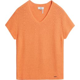 Cinque T-Shirt, V-Ausschnitt, Baumwolle, für Damen, orange, M