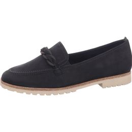 Tamaris Slipper, Blockabsatz, Leder, für Damen, blau, 37