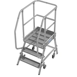 Krause Podestleiter mit R13-Rutschhemmung, mit einseitigem Aufstieg, 3 Stufen inkl. Plattform