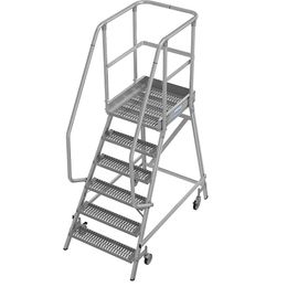 Krause Podestleiter mit R13-Rutschhemmung, mit einseitigem Aufstieg, 6 Stufen inkl. Plattform