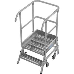 Krause Podestleiter mit R13-Rutschhemmung, mit einseitigem Aufstieg, 2 Stufen inkl. Plattform
