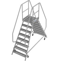 Krause Podestleiter mit R13-Rutschhemmung, mit beidseitigem Aufstieg, 2x8 Stufen inkl. Plattform