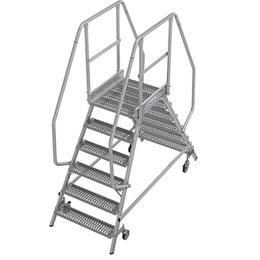 Krause Podestleiter mit R13-Rutschhemmung, mit beidseitigem Aufstieg, 2x6 Stufen inkl. Plattform