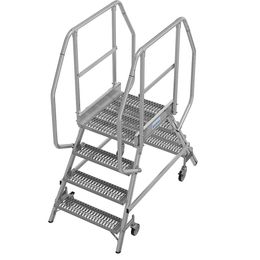Krause Podestleiter mit R13-Rutschhemmung, mit beidseitigem Aufstieg, 2x4 Stufen inkl. Plattform