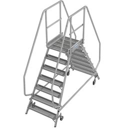 Krause Podestleiter mit R13-Rutschhemmung, mit beidseitigem Aufstieg, 2x7 Stufen inkl. Plattform
