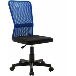 Bonnevie - Bürostuhl,Schreibtischstuhl Schwarz und Blau 44x52x100 cm Netzgewebe vidaXL